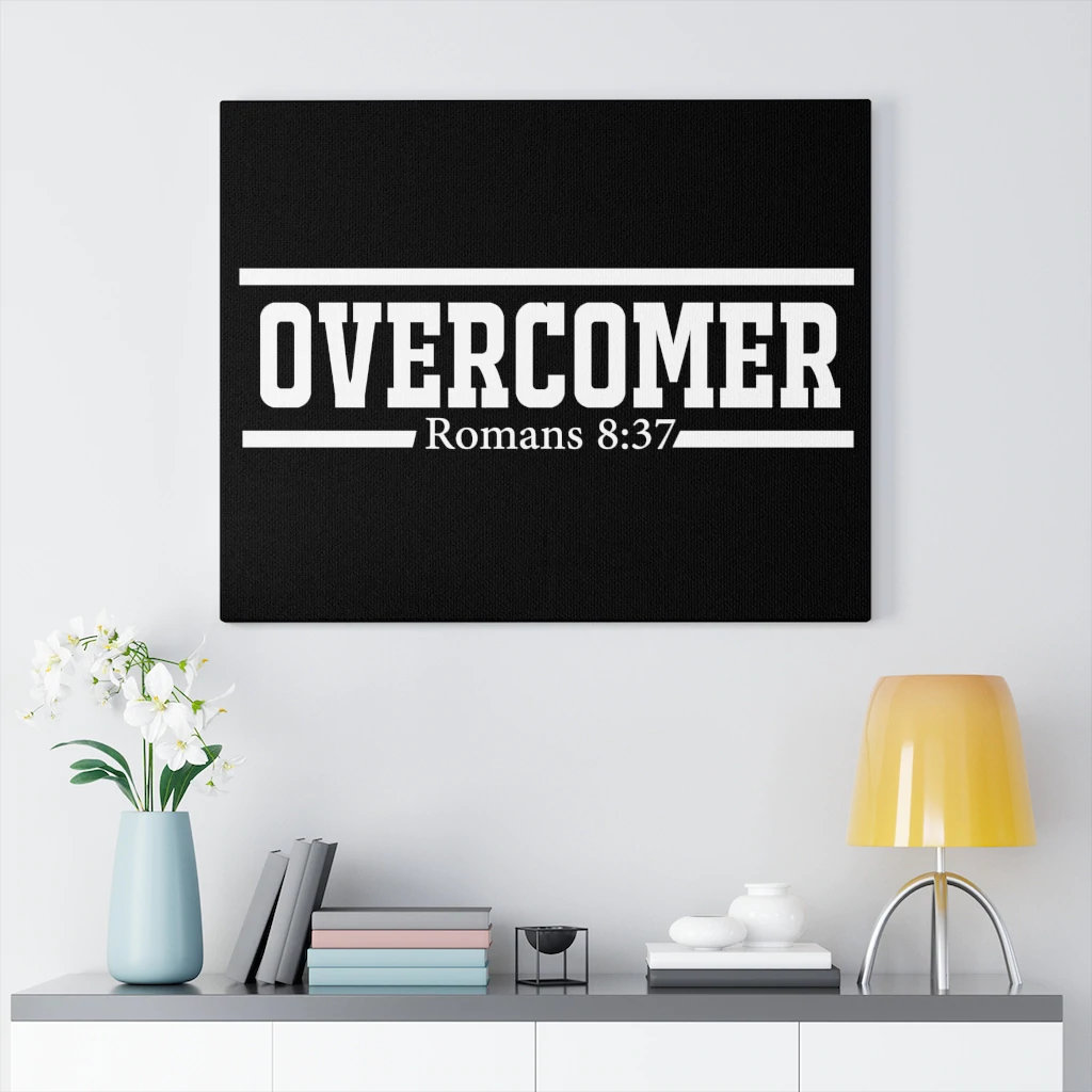 Trinx Overcomer Romans 8:37 Christian Wall Art Bible Verse Print Ready ...