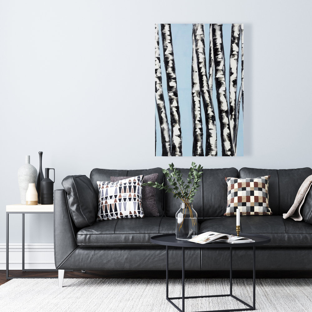 Begin Edition International Inc. Pastel Birches - White Trees Canvas ...