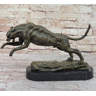 Bungalow Rose Xandra Handmade Panther Jumping Bronze Sculpture Cubism ...