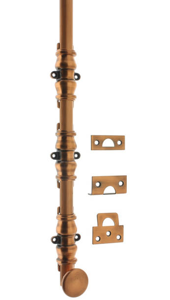 idh by St. Simons Solid Brass Ornamental Bolt with Swirl Knob | Wayfair