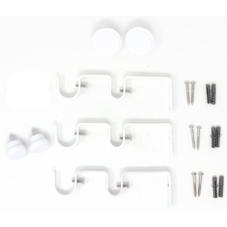 Charlton Home® Cousar Adjustable Double Curtain Rod & Reviews | Wayfair