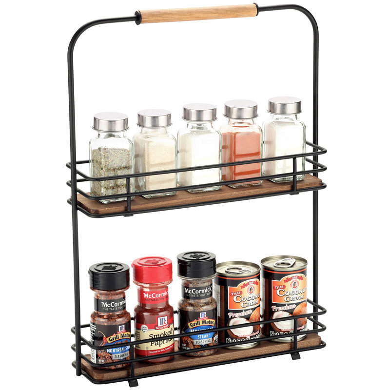17 Stories 2 Tier 10 Jar Countertop Spice Rack | Wayfair