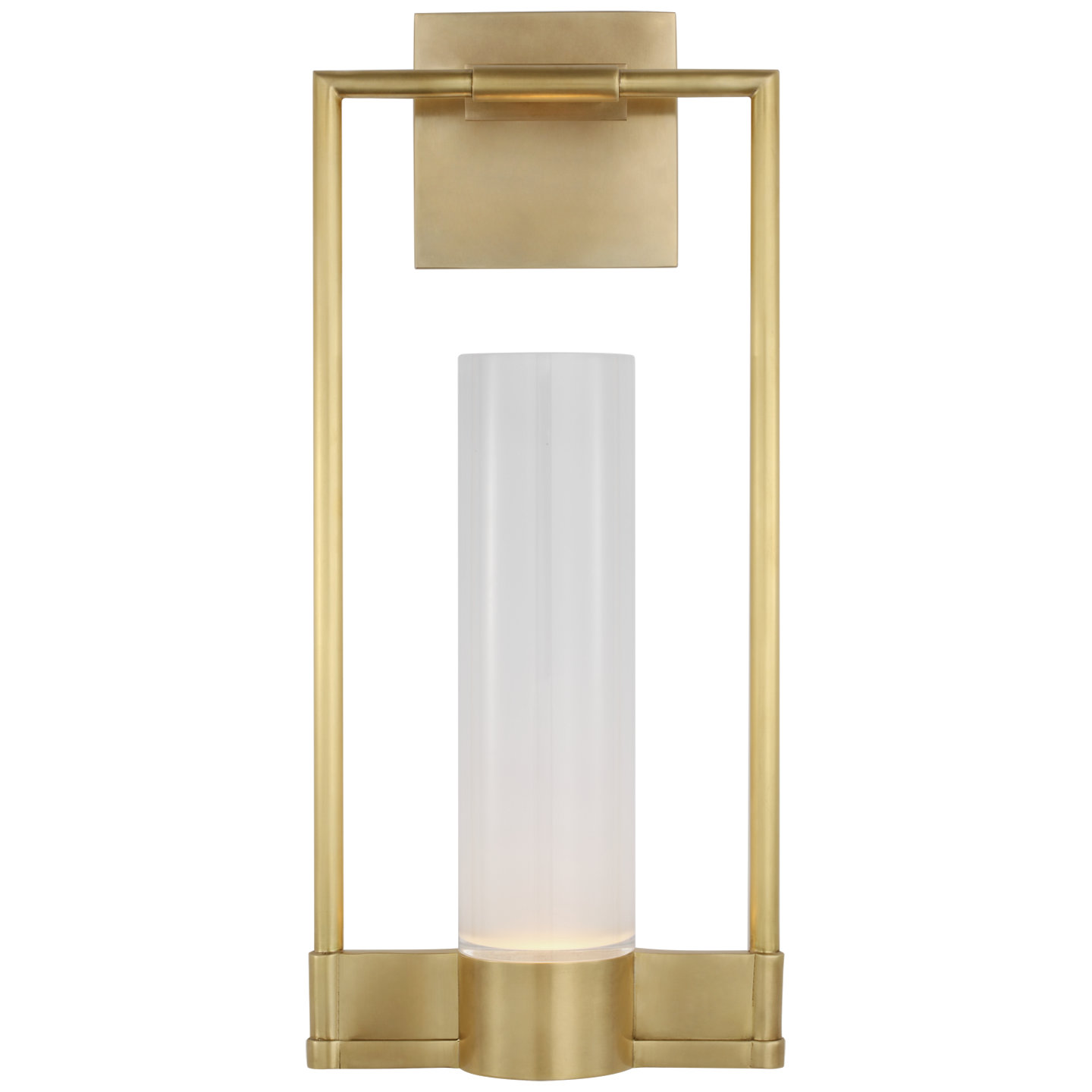 Visual Comfort Signature Lucid Solid Brass LED Flush Mounted Sconce ...