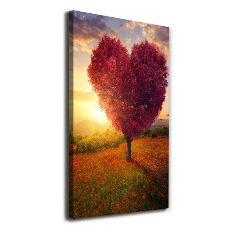 Ebern Designs Tree Of Heart - Wrapped Canvas Print | Wayfair.co.uk