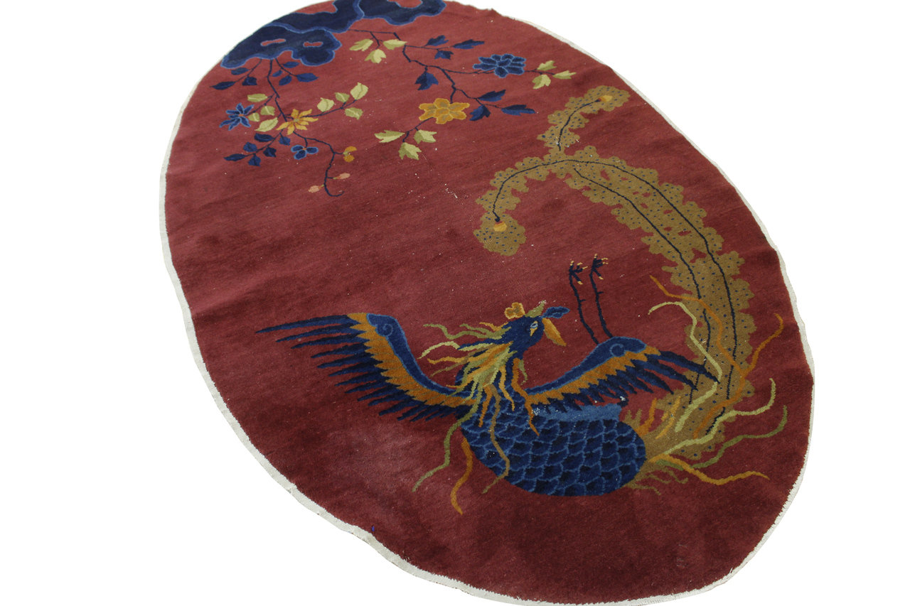 Isabelline Rauni One-of-a-Kind 4.0x6.9 Oval Area Rug Red | Wayfair