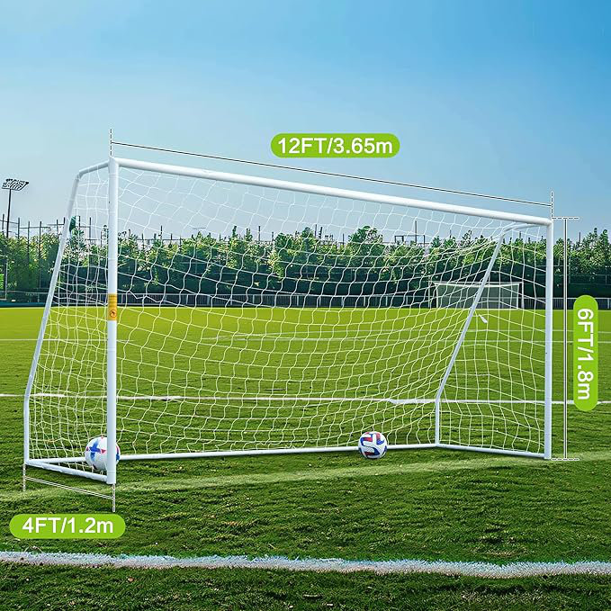 ECOSUB Soccer Goals 12ft Soccer Nets For Backyard Portable Soccer Goals ...