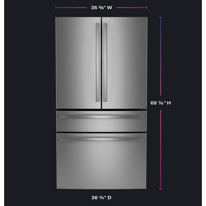 Ge Profile Series Energy Star® 28.7 Cu. Ft. Smart Fingerprint Resistant ...