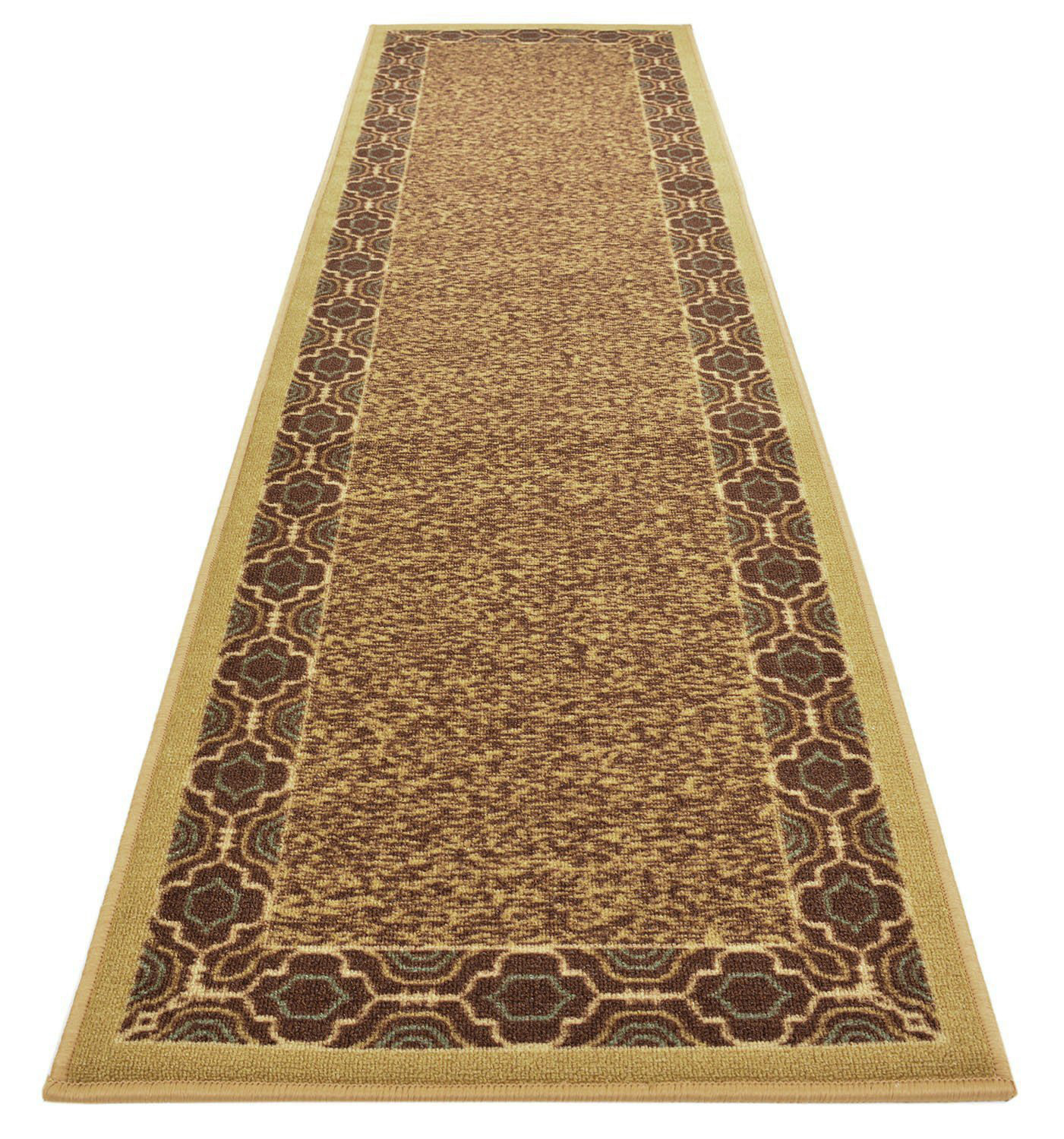 Winston Porter Area Rug Multicolor Leaves Design Slip Resistant Low ...