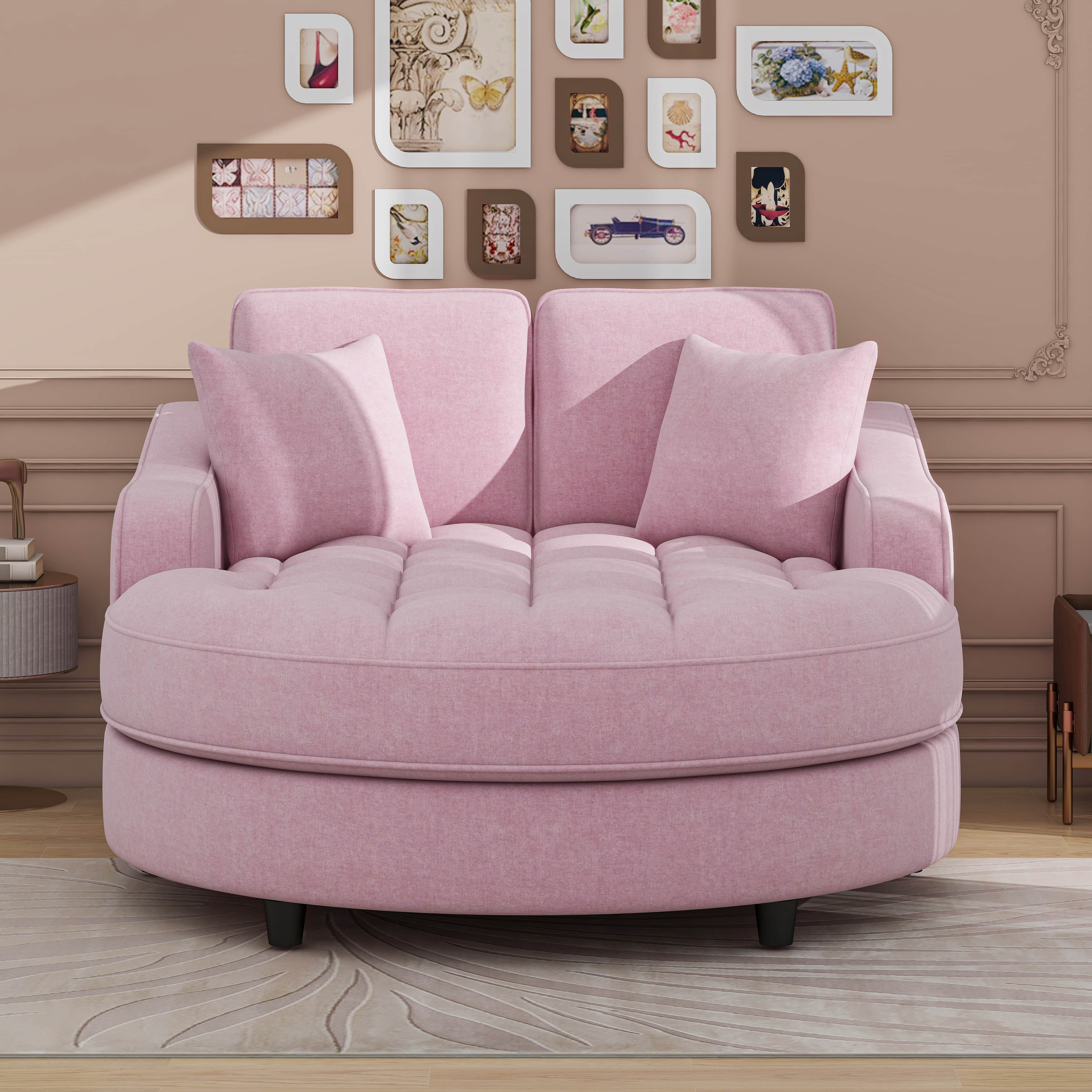 Cosmic Modern Chaise Lounge Sofa Bed Upholstered Sofa Couch With Tufted ...