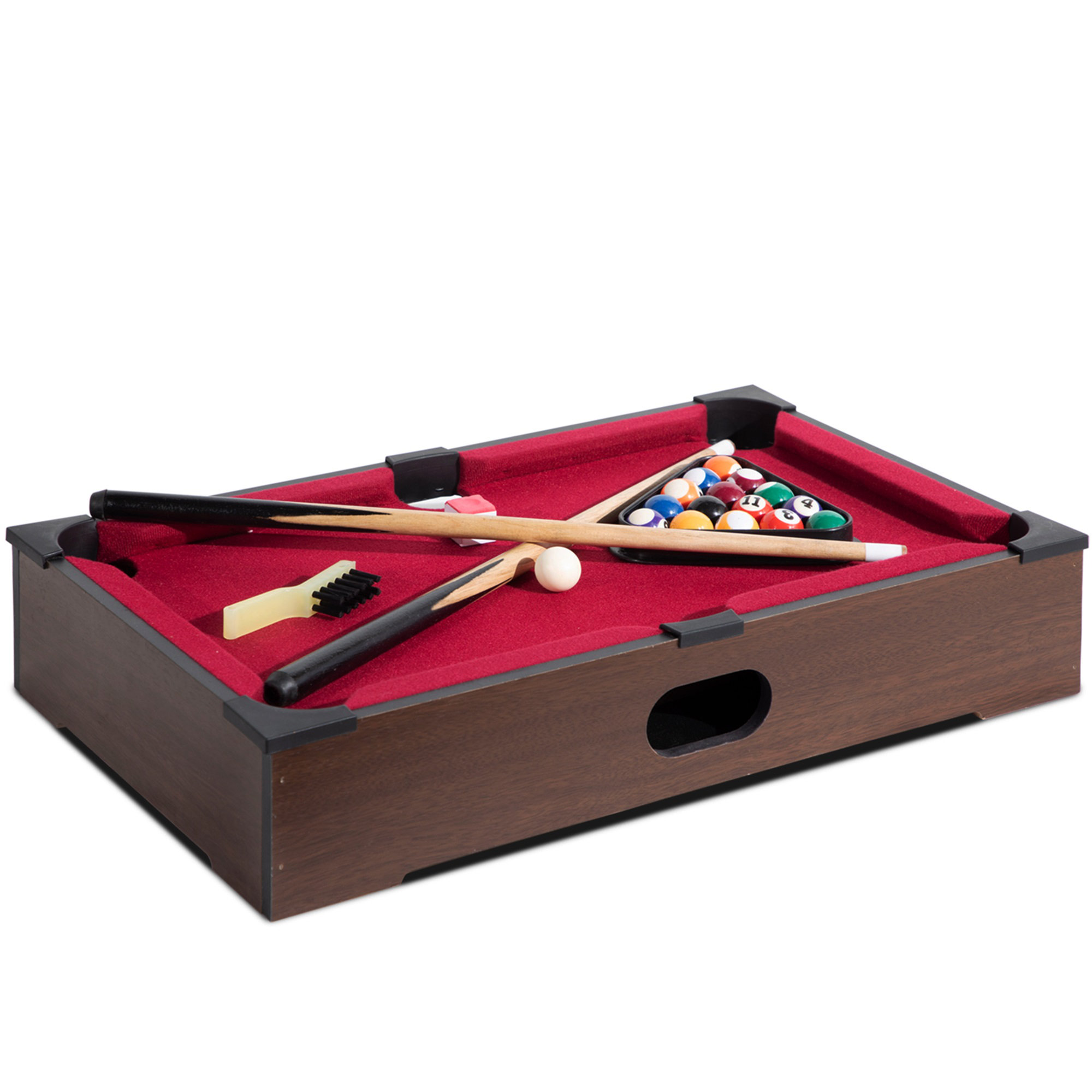 RayChee Raychee 20" Mini Table Top Pool Table & Billiard Set With Small ...