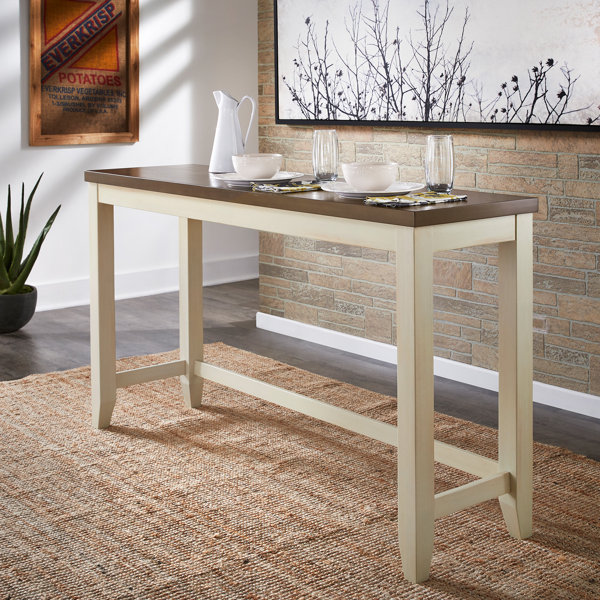 Winston Porter Madalina Dual-Tone Farmhouse Counter Height Dining Set ...