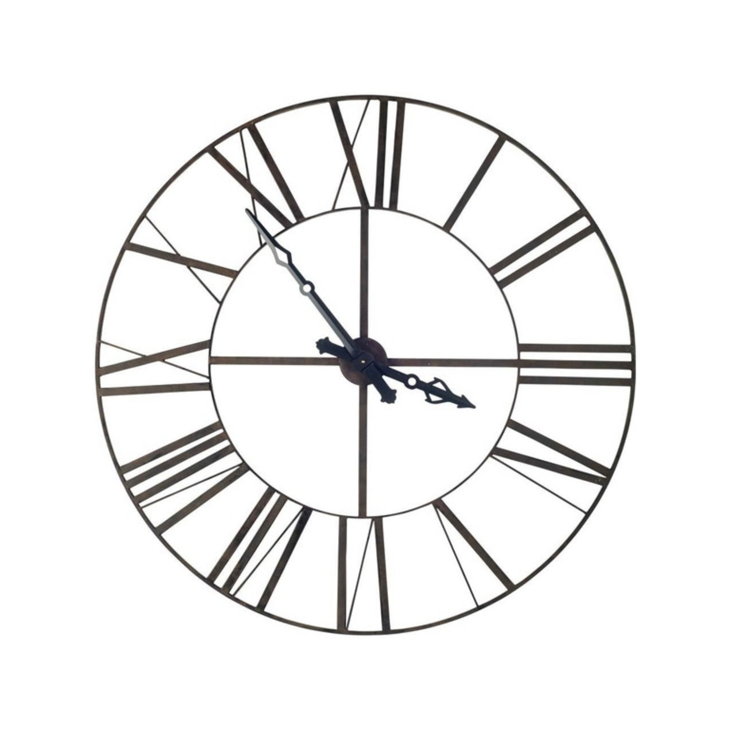 Williston Forge 50" Round XL Industrial Stylewall Clock W/ Open Back ...