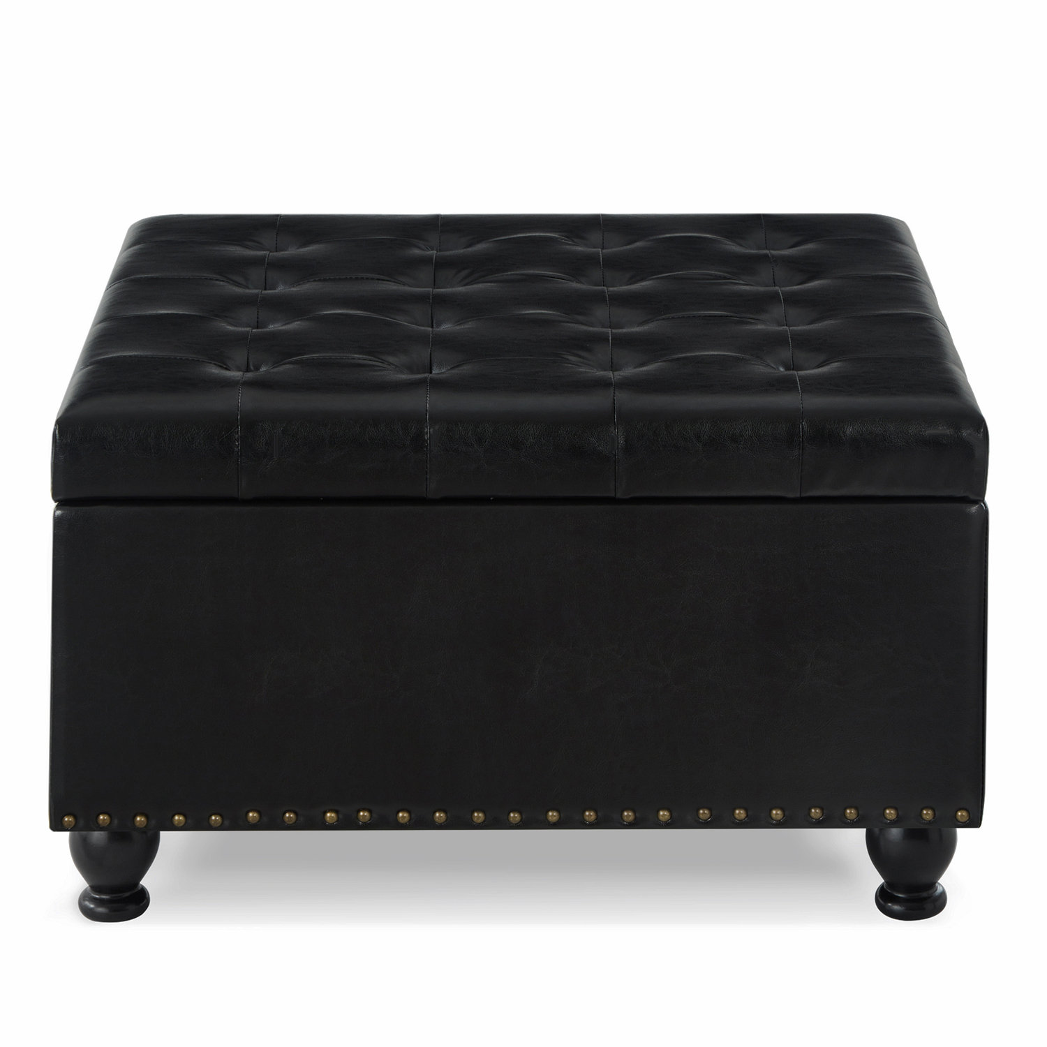 Alcott Hill® Denique Single Coffee Table, Large Square Storage Ottoman ...