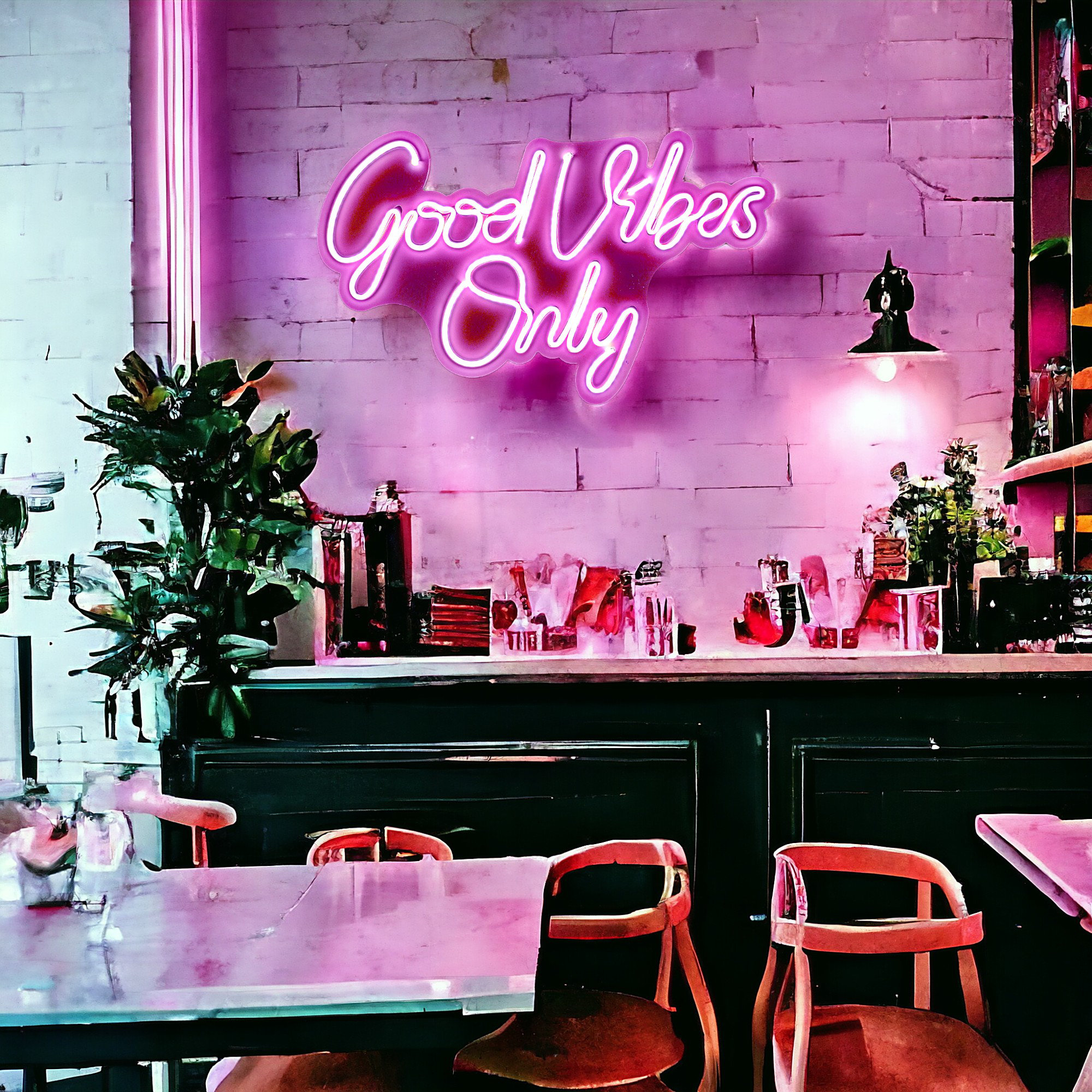Trinx Jaquari 20'' Good Vibes Only LED Neon Sign & Reviews | Wayfair