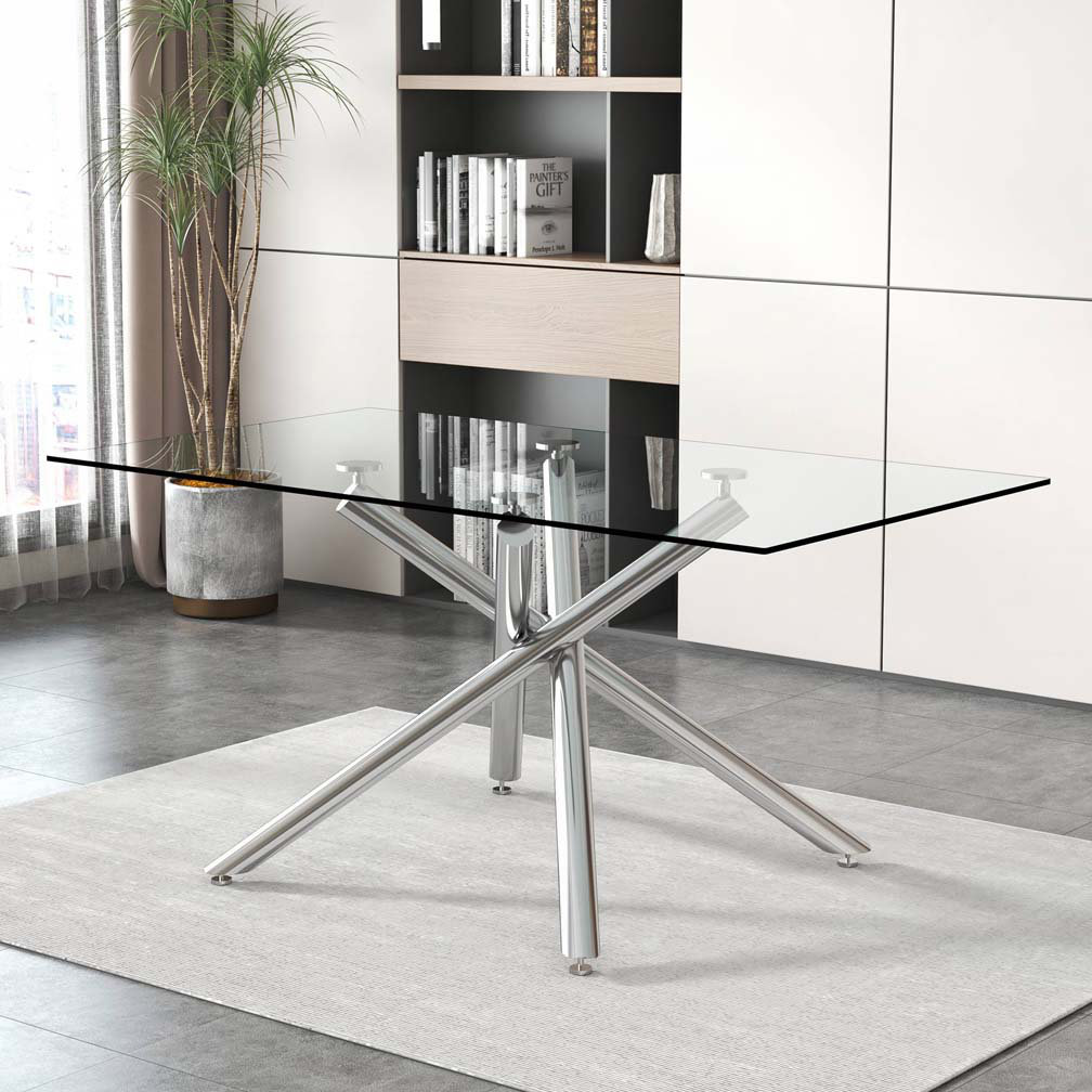 Wrought Studio Rectangular Glass Dining Table - Wayfair Canada