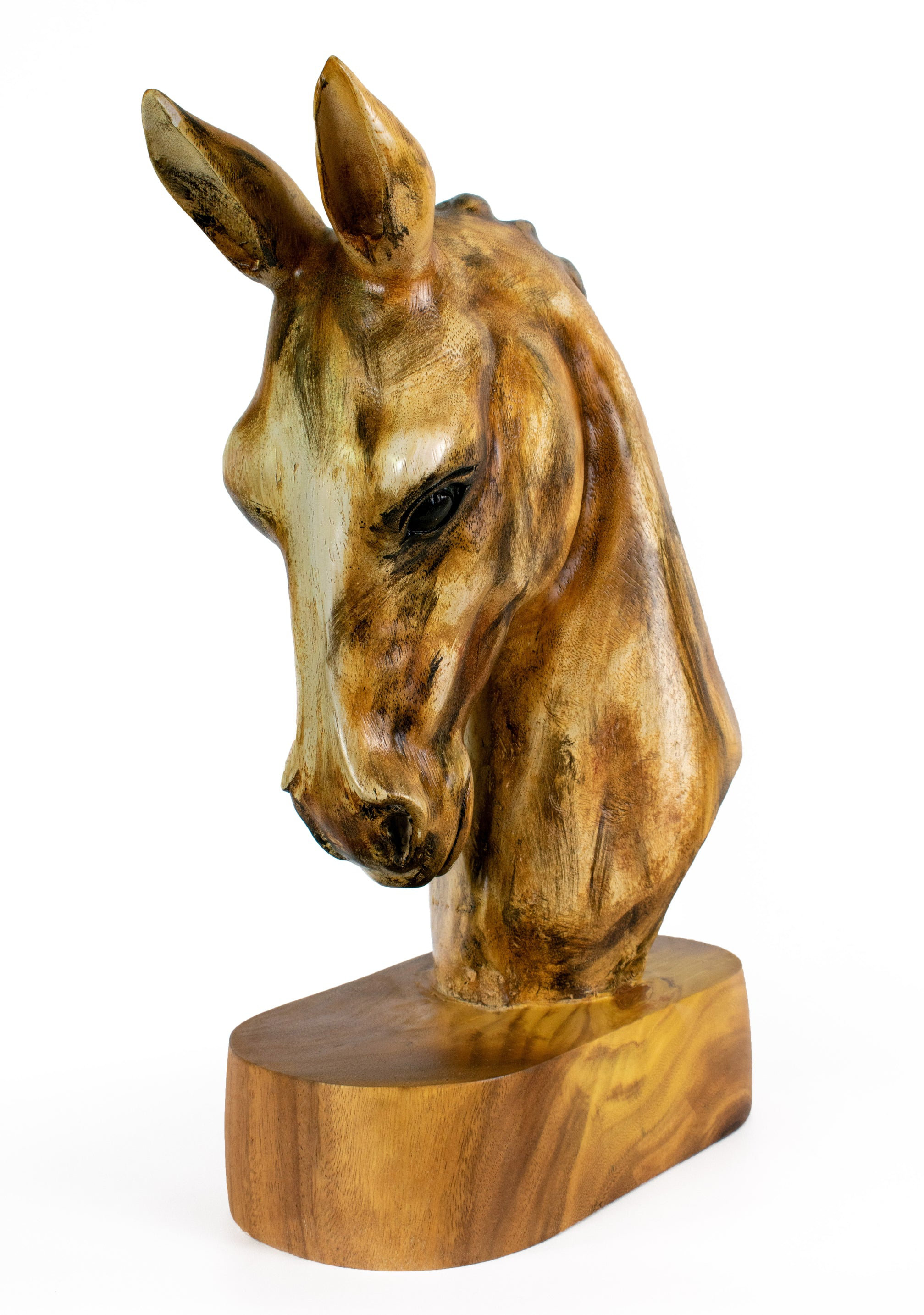Loon Peak 18 Solid Wood Hand Carved Horse Art Head Statue Sculpture ...