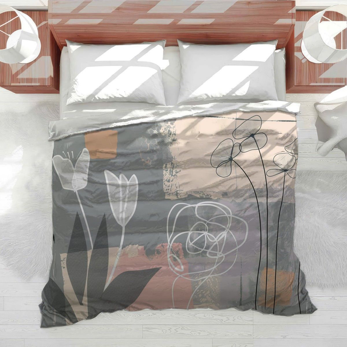 VisionDecor Botanical Bedding Cool Pattern Comforter Abstract | Wayfair