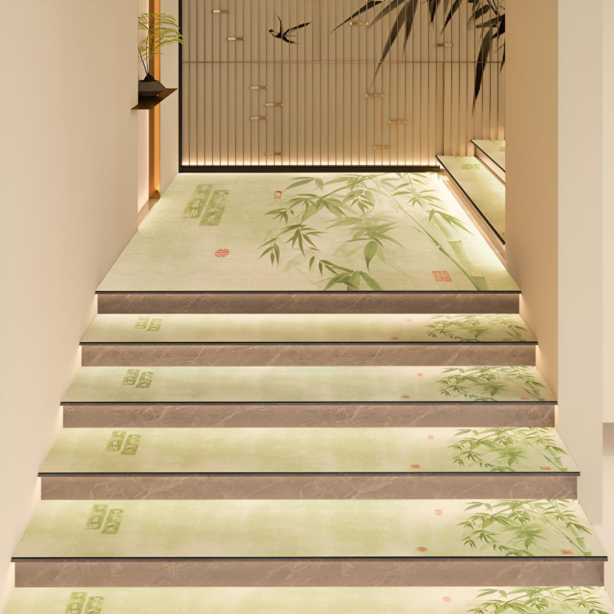 Infinity Luxury Chinese-Inspired Diatom Mud Stair Treads - Non-Slip Step Pads For Villa & Home ...
