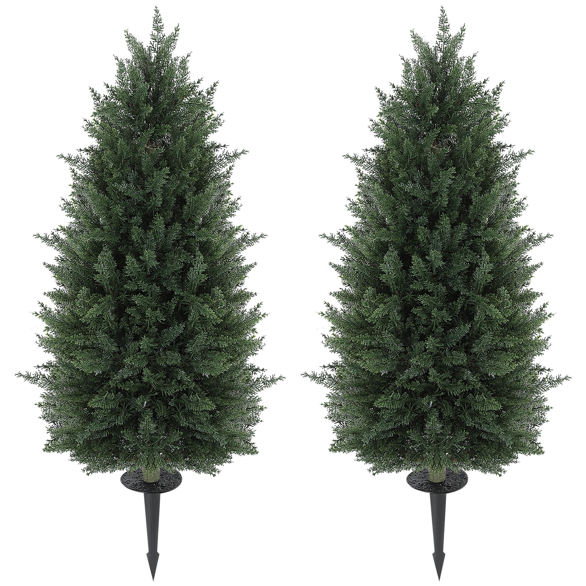 Ophelia & Co. 43.3 Inch Set of 2 Artificial Topiary Cedar Trees, Indoor ...