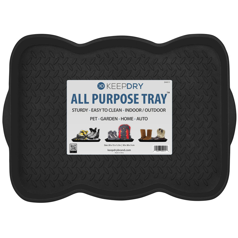 KeepDry 20" x 15" Non-Slip Indoor Outdoor Boot Tray & Reviews | Wayfair