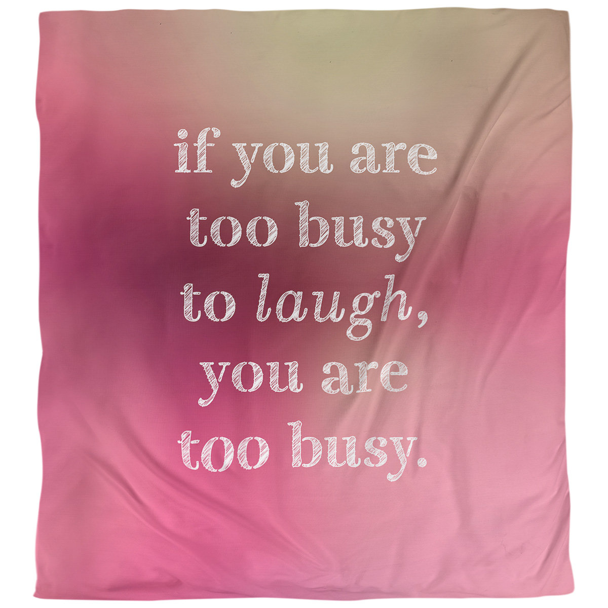 ArtVerse Quotes Make Time for Laughter Single Reversible Duvet Cover ...
