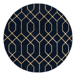 Blue Geometric Area Rugs You'll Love | Wayfair