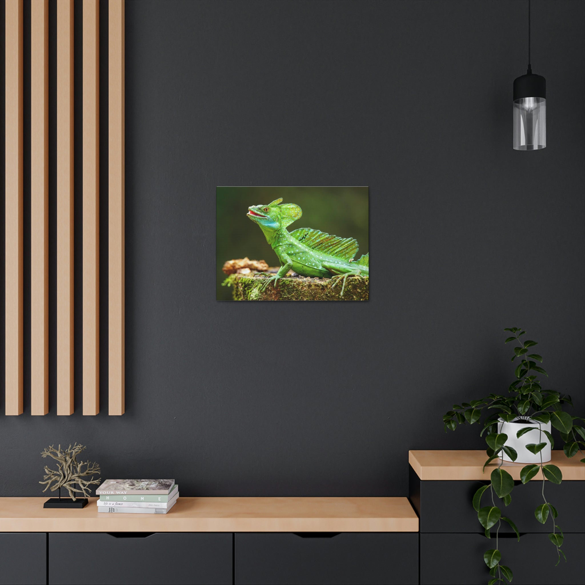 Latitude Run® Funny Smiling Basilisk Outside Wall Art | Wayfair