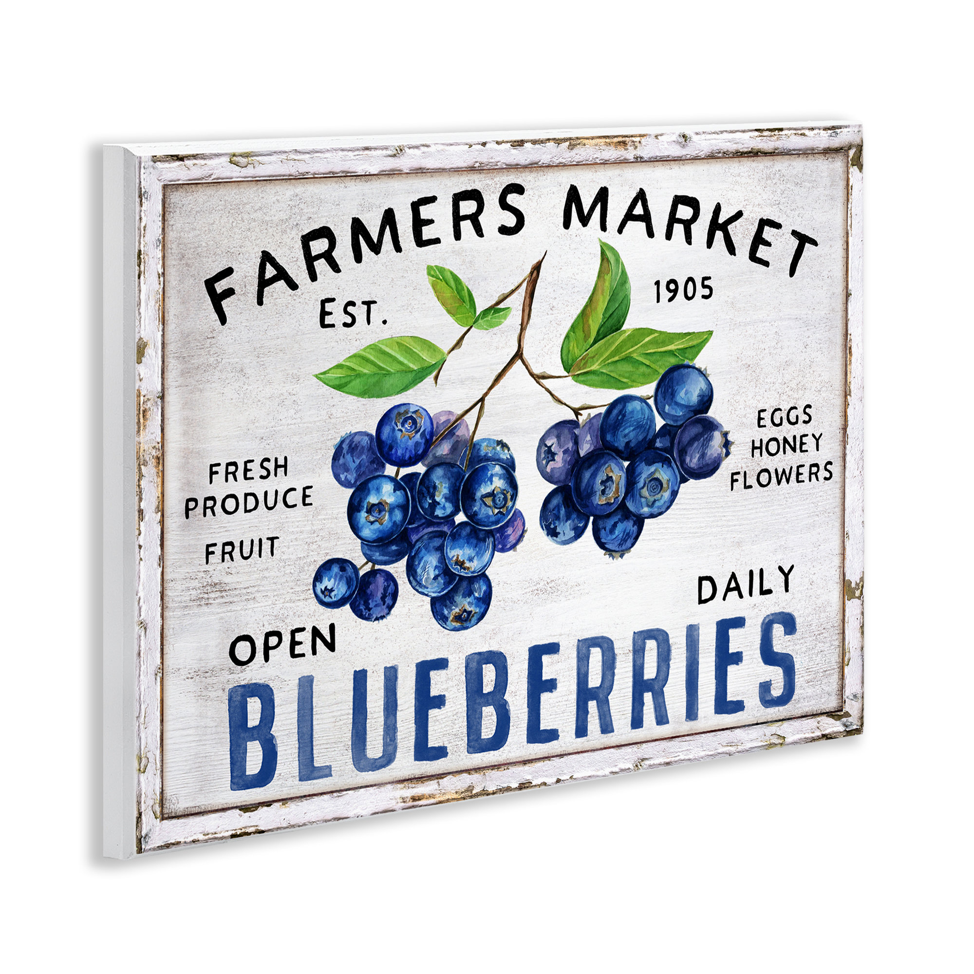 August Grove® Farmers Market Blueberries Wall Plaque Art by Creatif ...