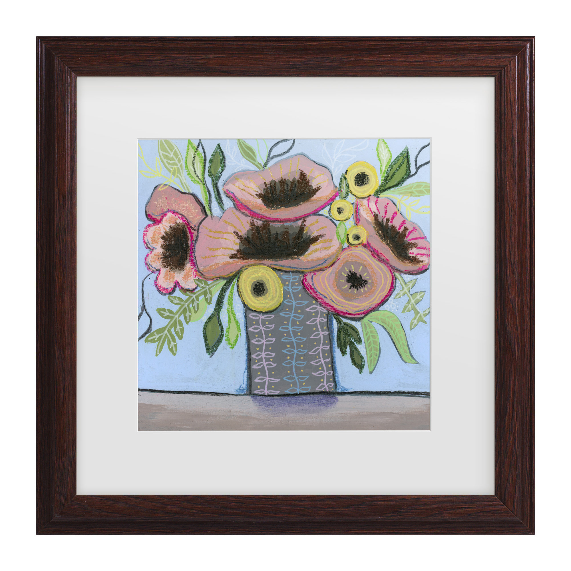Trademark Fine Art Jeri Hauth Poppy Power Matted Framed Art | Wayfair
