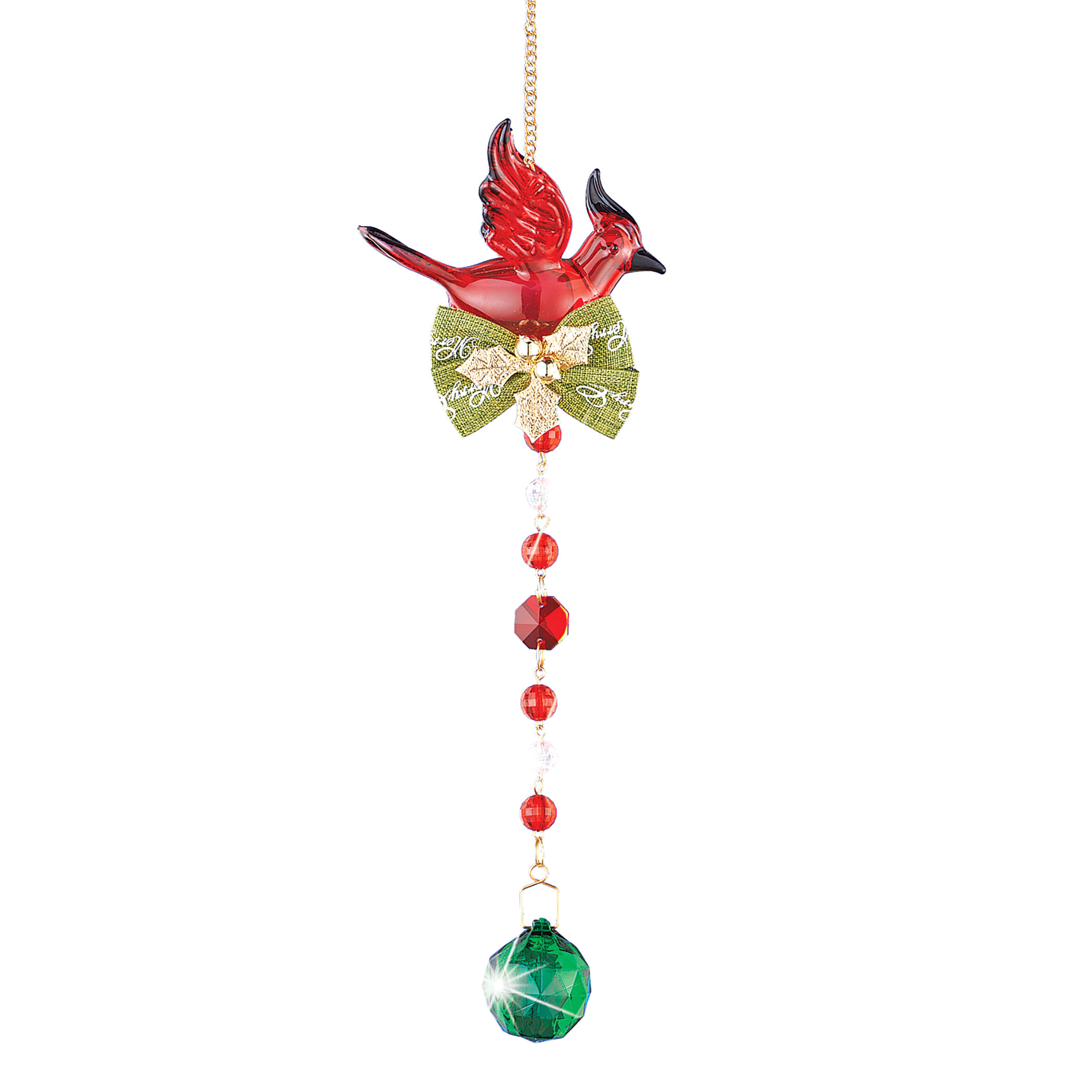 Arlmont & Co. Festive Cardinal Crystal Hanging Suncatcher - Wayfair Canada