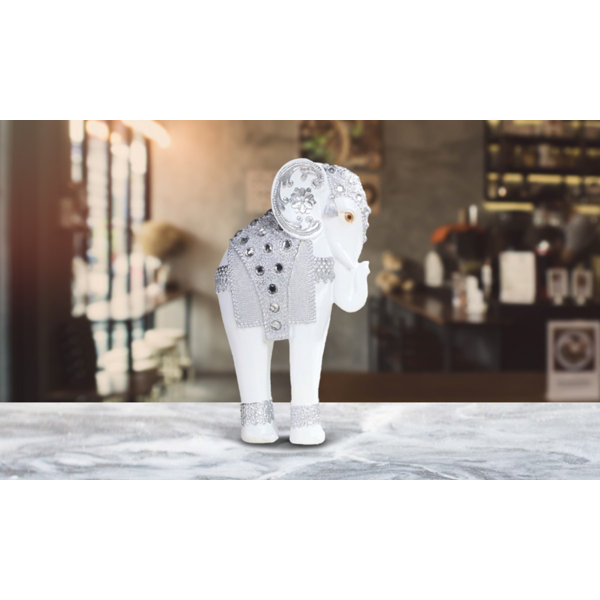 Dakota Fields Albertus Standing Long Legged Elephant with Decorative ...