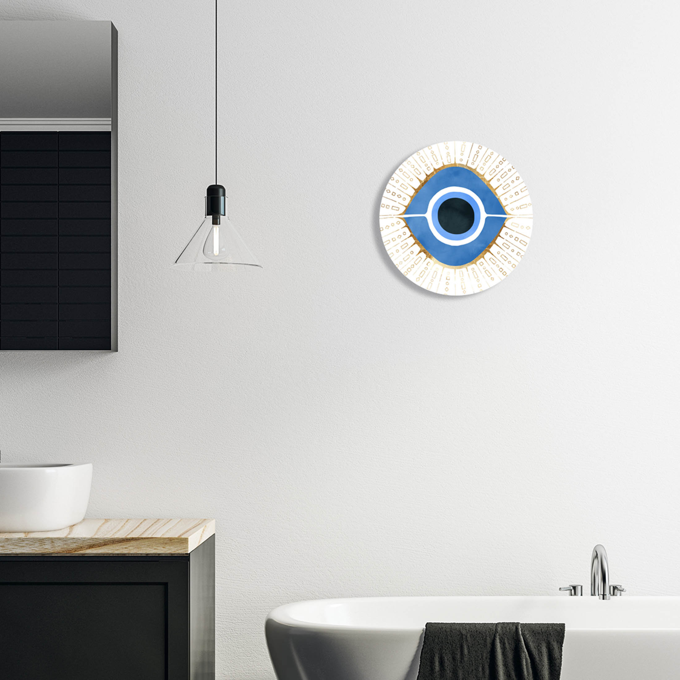 Dakota Fields Spiritual Blue Evil Eye Symbol by - Unframed Graphic Art ...
