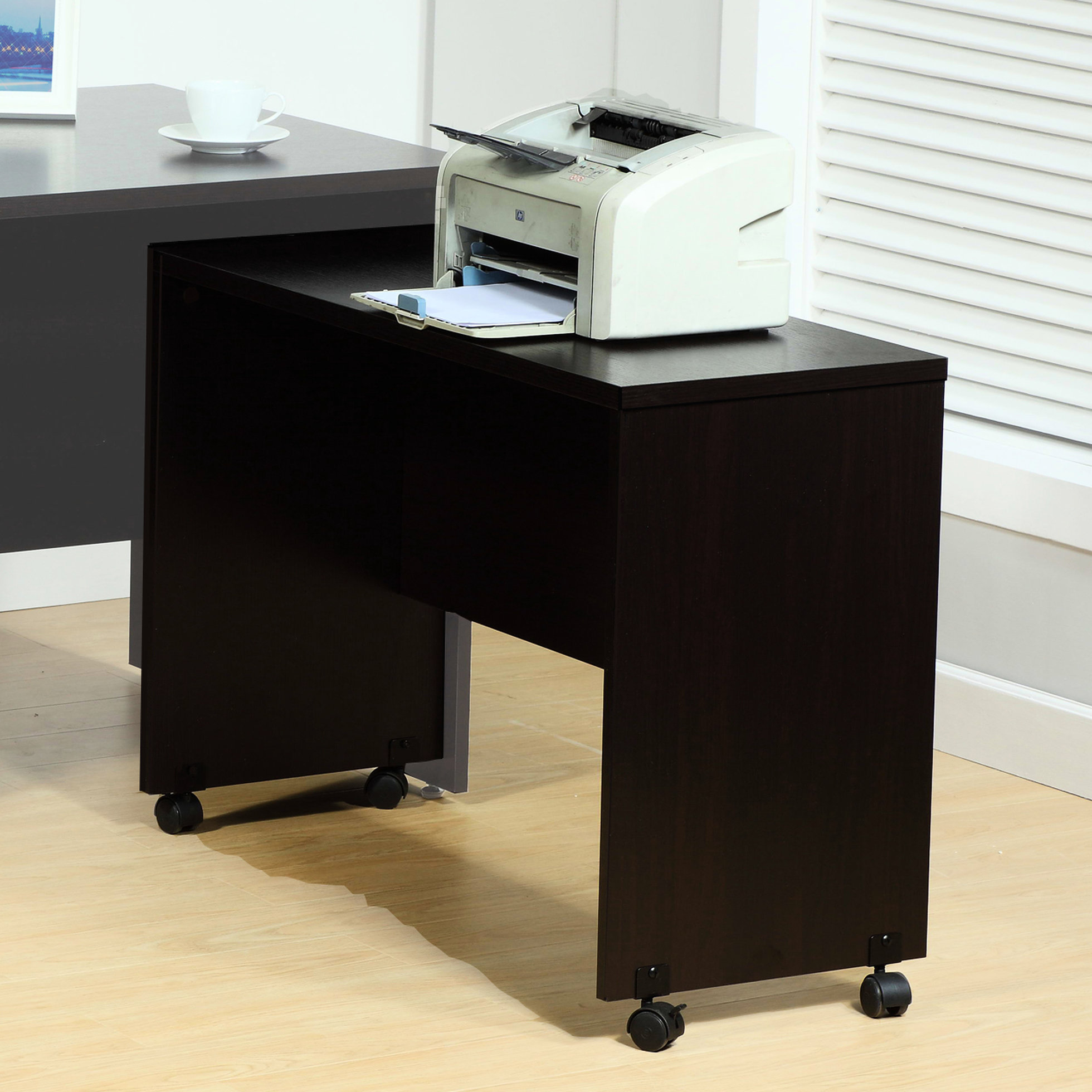 Latitude Run® Home Office Printer Table - Red With Four Wheels And A ...