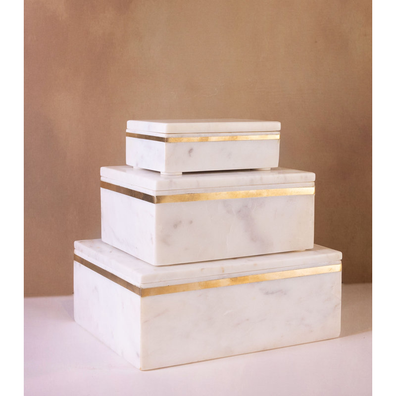 Greyleigh™ Elland Marble Decorative Box & Reviews | Wayfair