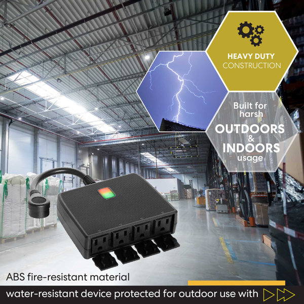 SNAP INVENT 15-Amp Smart Outdoor Wi-Fi Plug Socket Waterproof ...