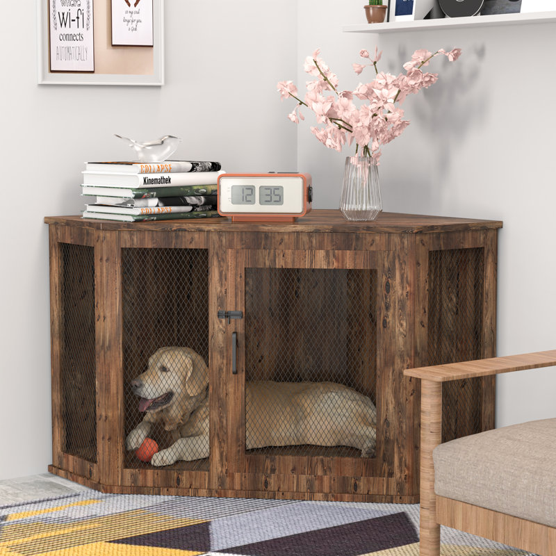 Archie & Oscar™ Gretel 52" Corner Pet Crate Furniture & Reviews | Wayfair