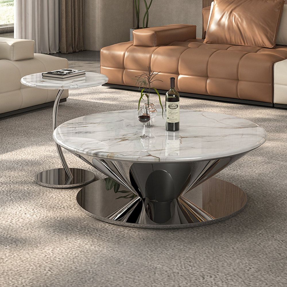 The Invincibles home Simple natural microcrystalline stone coffee table ...