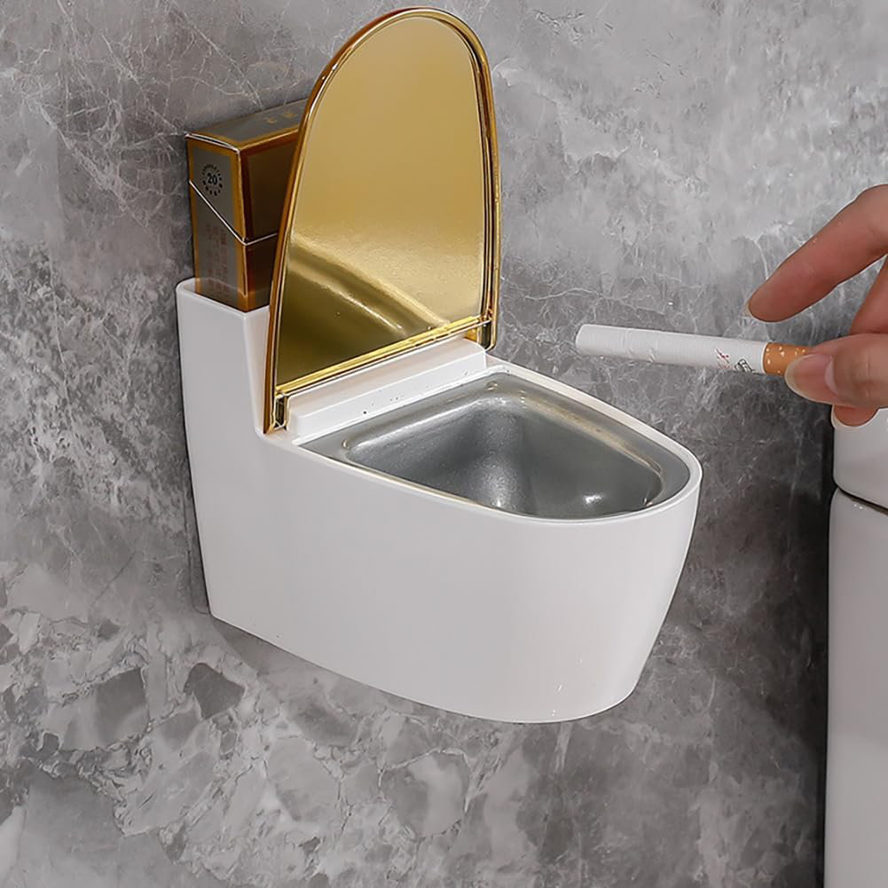 WIZIAT Wall Mounted Ashtray,Decorative Fancy Ashtrays Of Toilet-Shaped ...