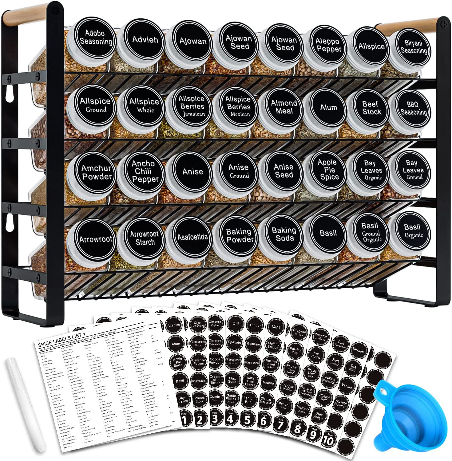 Latitude Run® 32 Jar Spice Jar & Rack Set | Wayfair