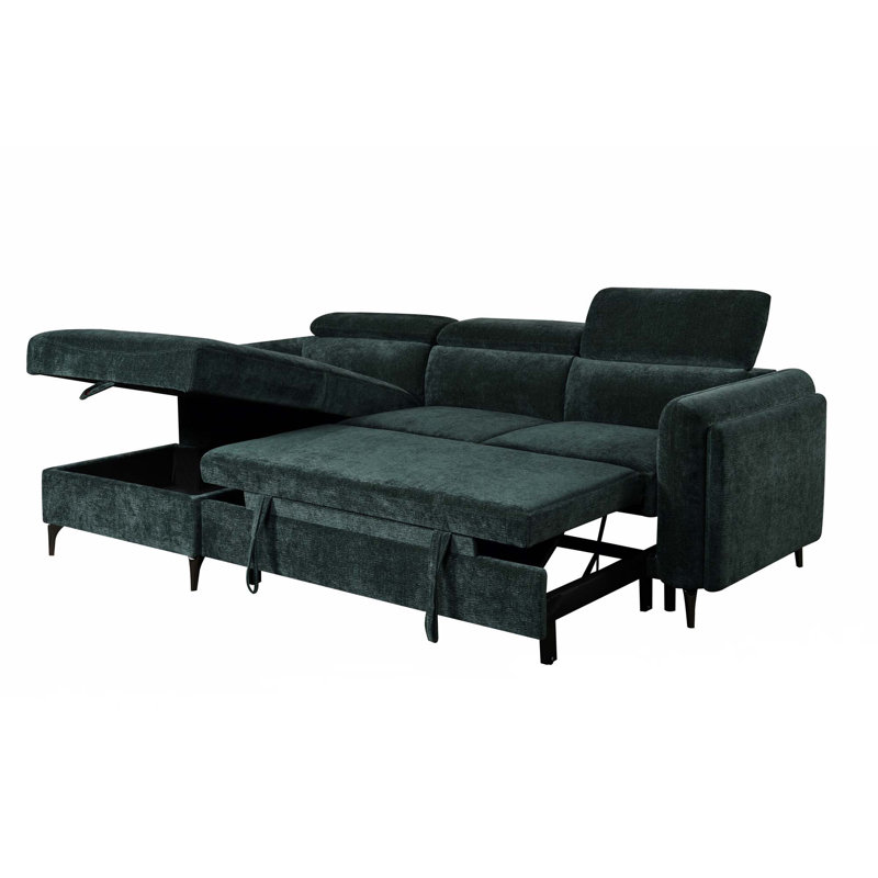 Orren Ellis Modern Chenille Sectional Sofa | Wayfair