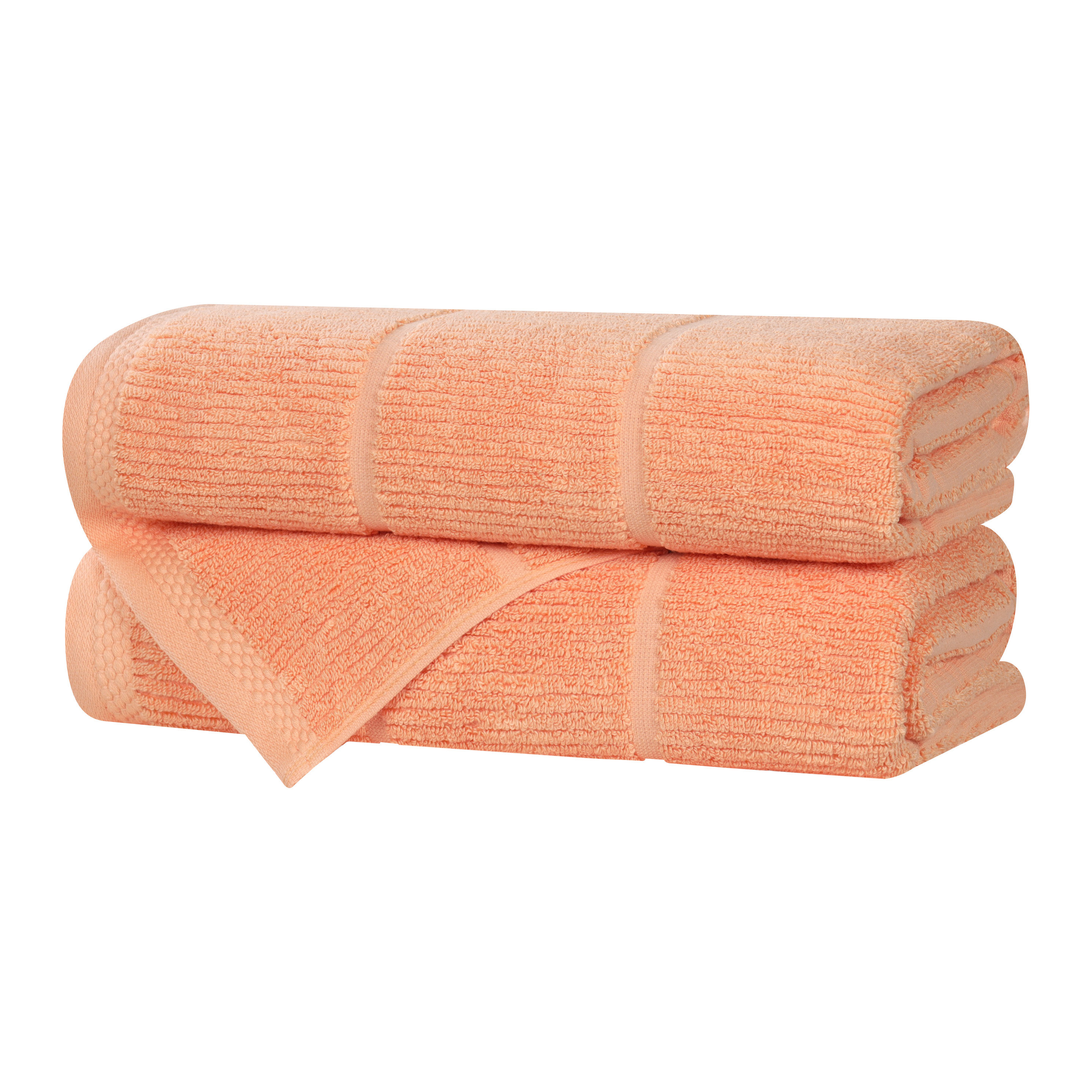 Superior Milo Smart Twist Cotton Medium Weight Solid Ribbed Bath Towels ...