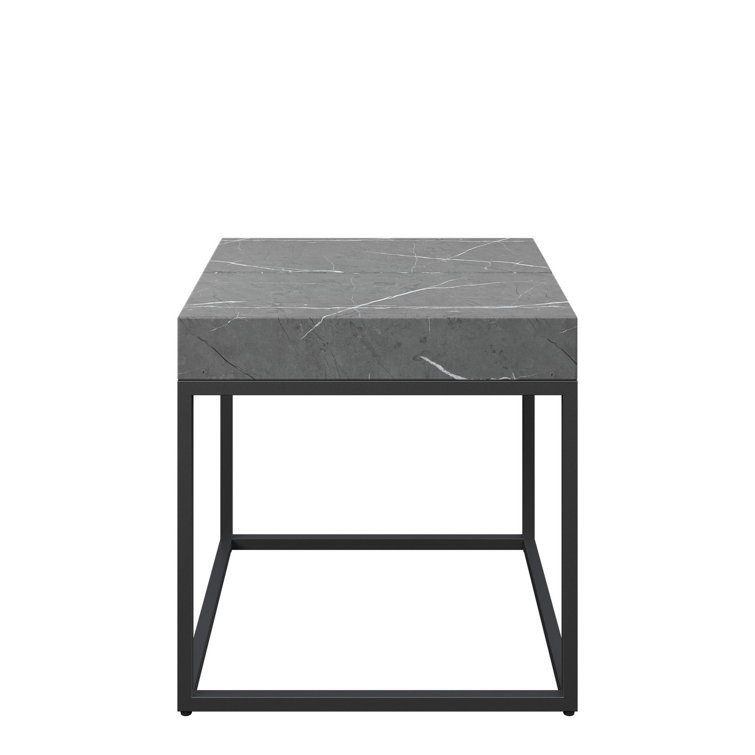 Metro Lane Grey Marble Effect Side Table | Wayfair.co.uk
