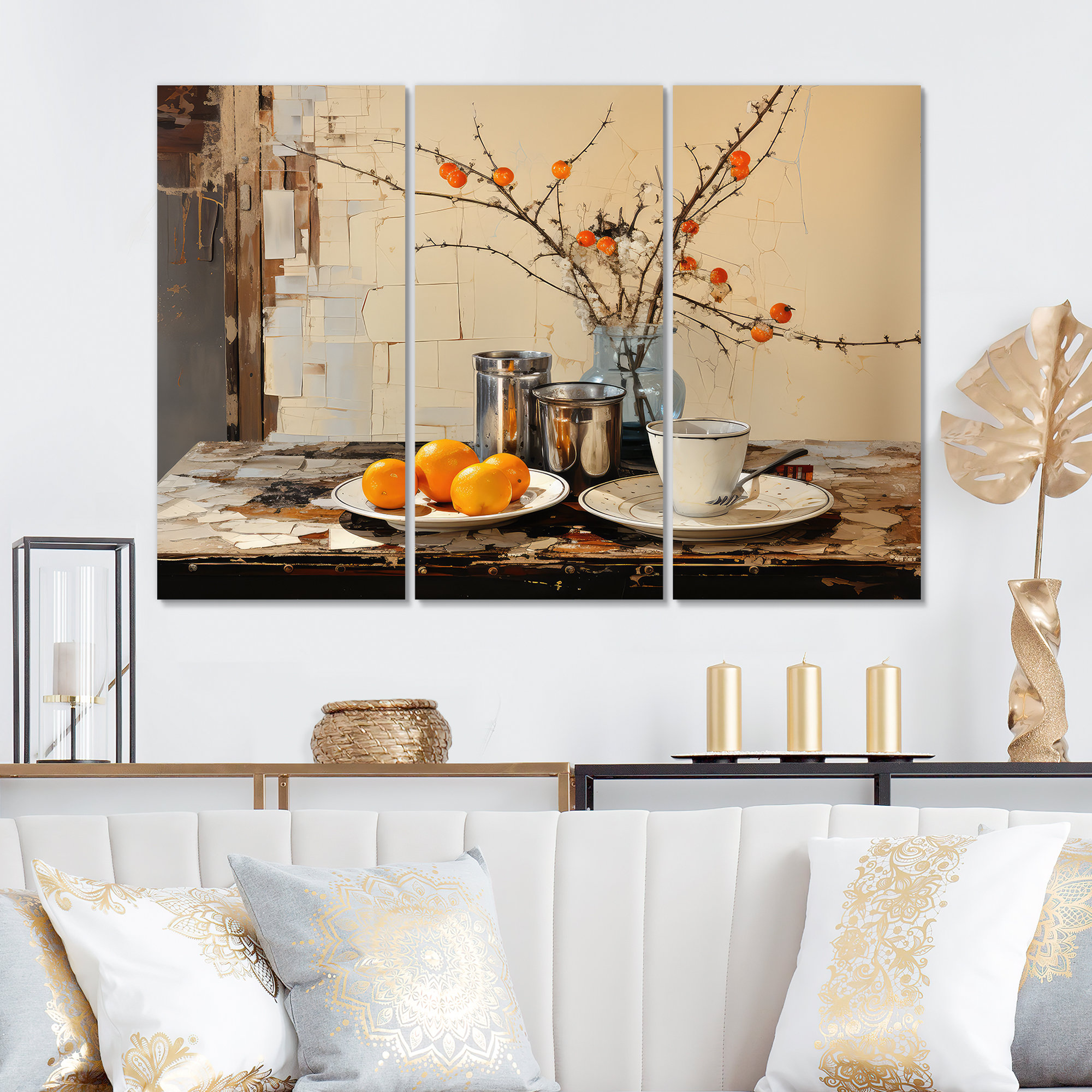 Design Art Breakfast Morning Feast I - Food & Beverage Metal Wall Decor ...