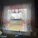 August Grove® Baber Floral Tailored Kitchen Curtain in Poppy Red ...