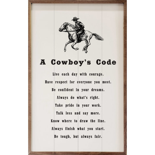 Winston Porter " Cowboy Code " & Reviews | Wayfair