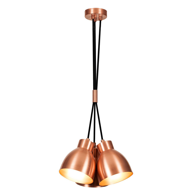 Mercer41 Zealan 3 - Light Copper Cluster Pendant | Wayfair