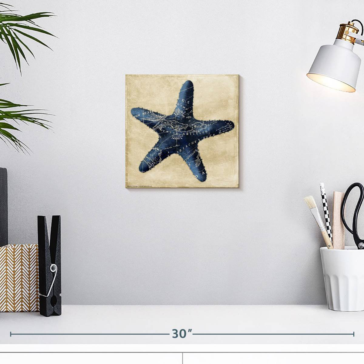 Breakwater Bay Aletra Map Starfish Indigo | Wayfair