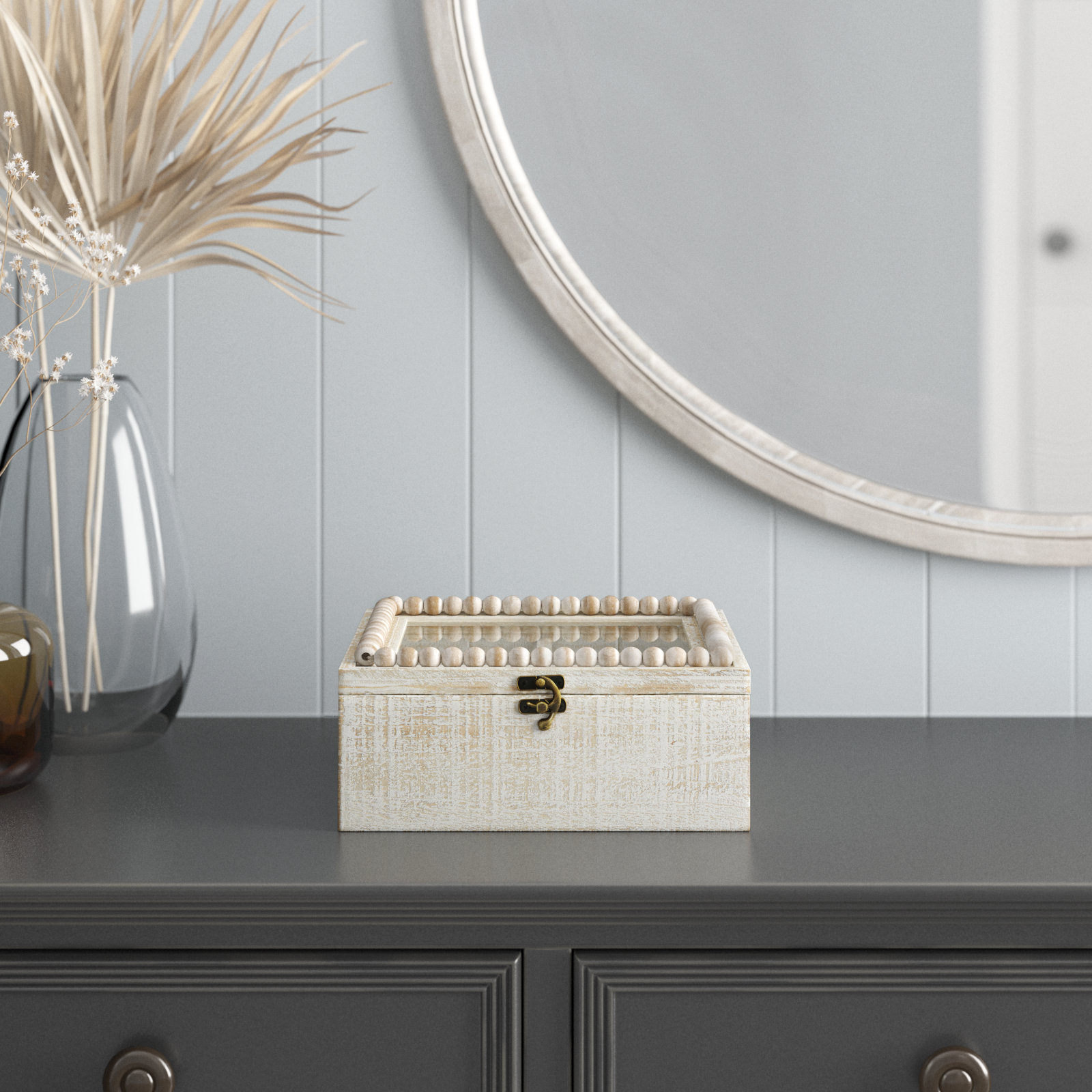 Sand & Stable™ White Wood Farmhouse Box, 4 X 9 X 9 - Wayfair Canada