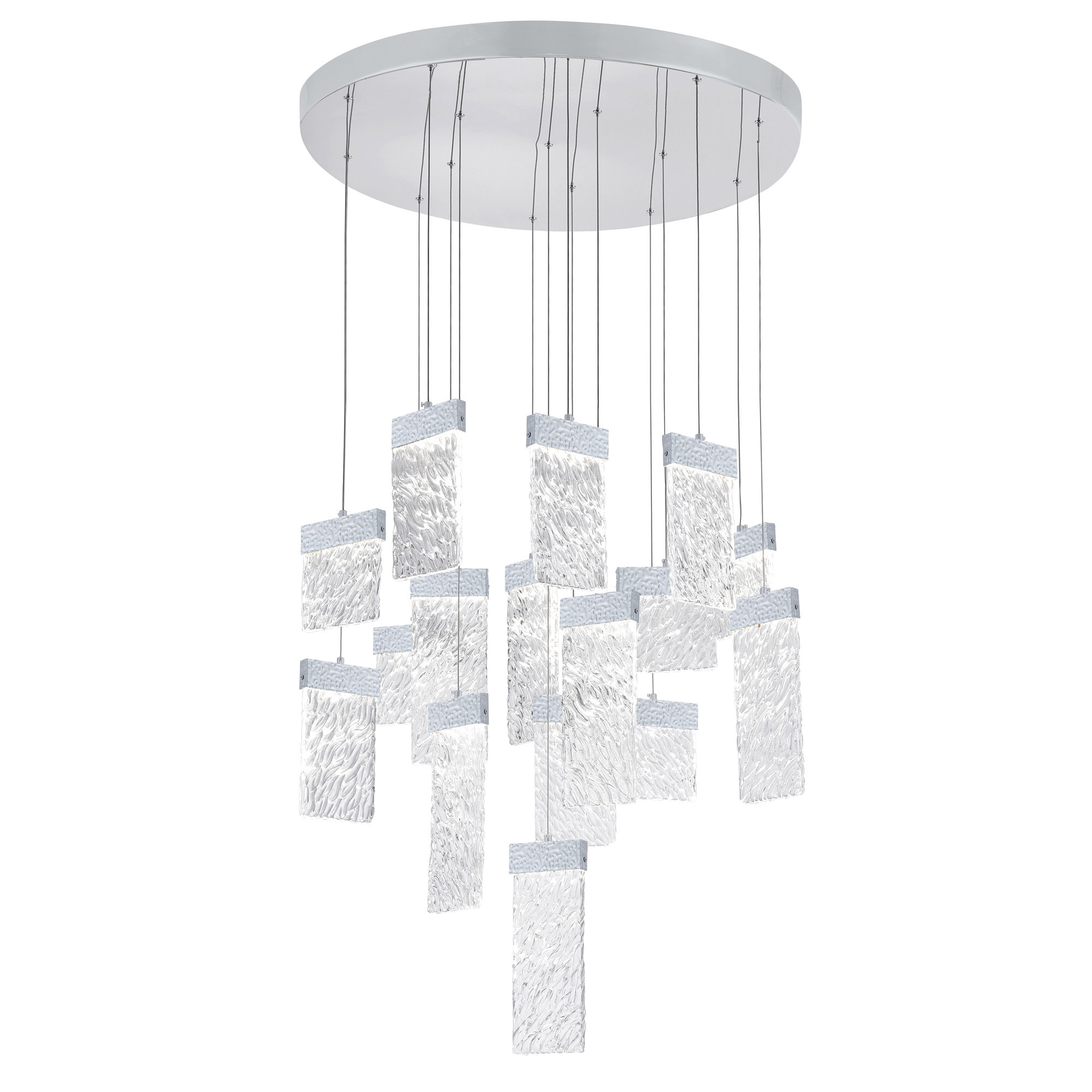 Mercer41 Edoarda 16 - Light Unique/Statement, Geometric LED Chandelier ...