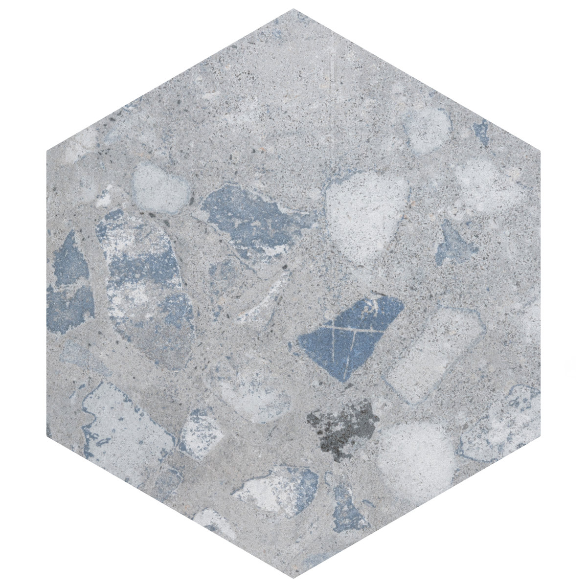Merola Tile Recycle Hex 8.5" x 10" Porcelain Stone Look Wall & Floor ...